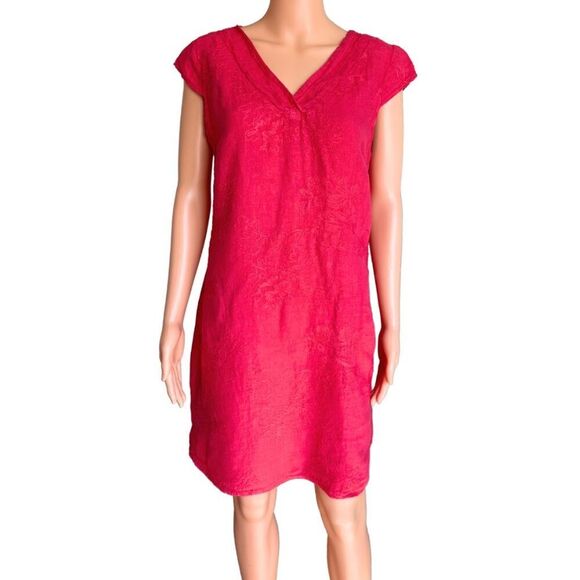 Linea Tomei | Dresses | Linea Tomei Italy Womens Linen Embroidered ...